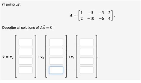 solved 1 point let a [12−5−10−3−624] describe all