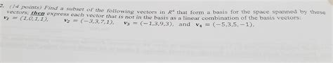 Solved Find A Subset Of The Following Vectors In R That Chegg