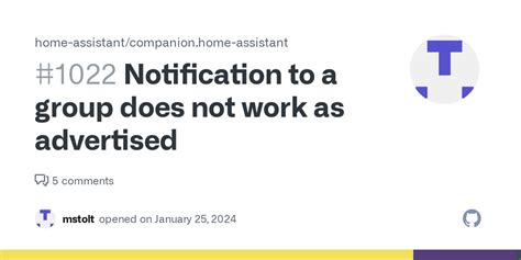 Notification To A Group Does Not Work As Advertised · Issue 1022 · Home Assistant Companion