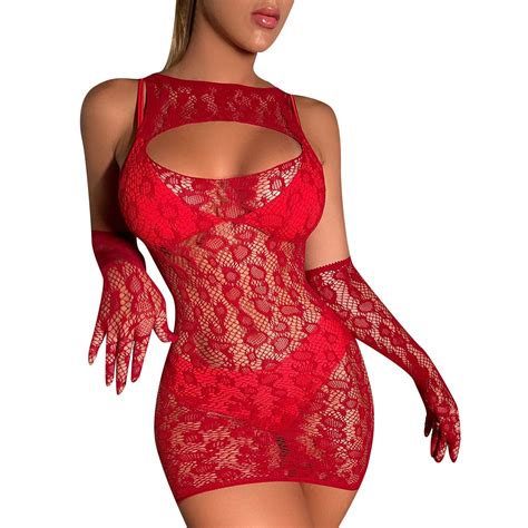 Zuwimk Lingerie For Womenwomen Lingerie Snap Crotch Lace One Piece