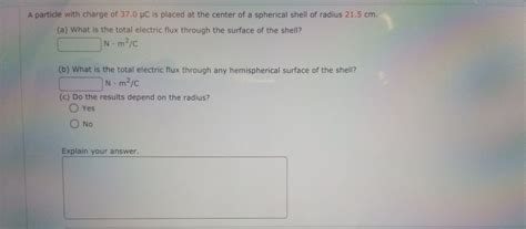 Solved particle with charge of μC is placed at the Chegg com