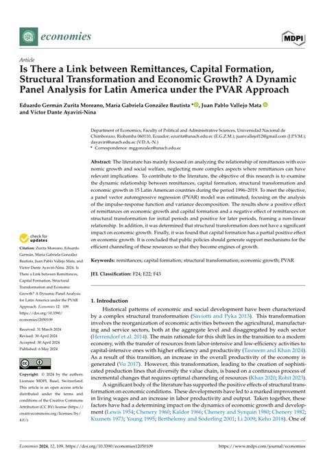 Pdf Is There A Link Between Remittances Capital Formation