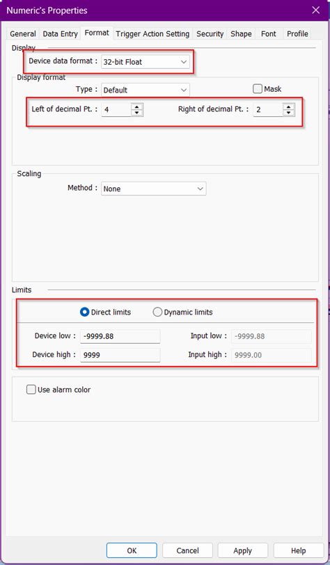 Signed Float Calculation Using Macros And Numeric Objects Easybuilder