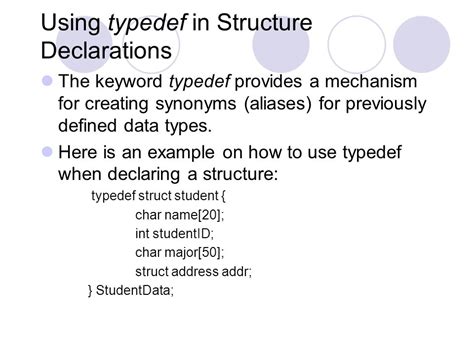 Structures And Enumerations Introduction Structure Definitions Nested