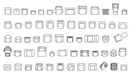 Sillones En Planta Plantas Autocad Arquitectura Plantas
