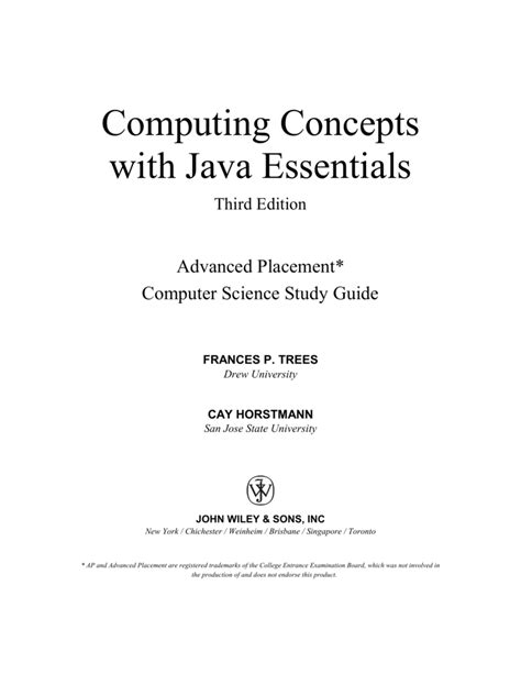 Be Prepared For The Ap Computer Science Exam In Java 7th Edition Pdf