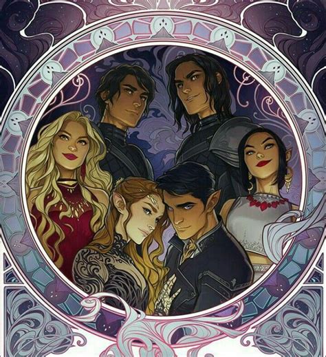 Azriel Cassian Morrigan Amren Feyre And Rhysand Acotar Acomaf Acowar Sarah J Mas A