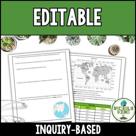 Latitude And Longitude Lab Measuring Earths Surface Worksheets Geography Spectacular Science