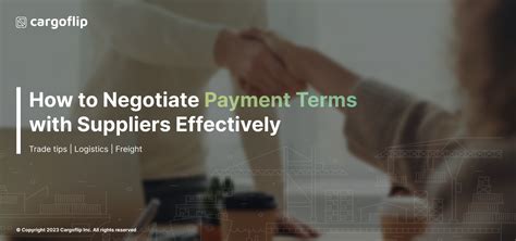 How To Negotiate Payment Terms With Suppliers Effectively