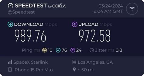 Starlink Record High Speed R Starlink