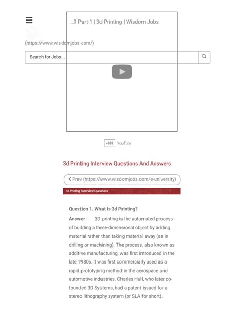 Top 250 3d Printing Interview Questions And Answers 15 June 2022 3d