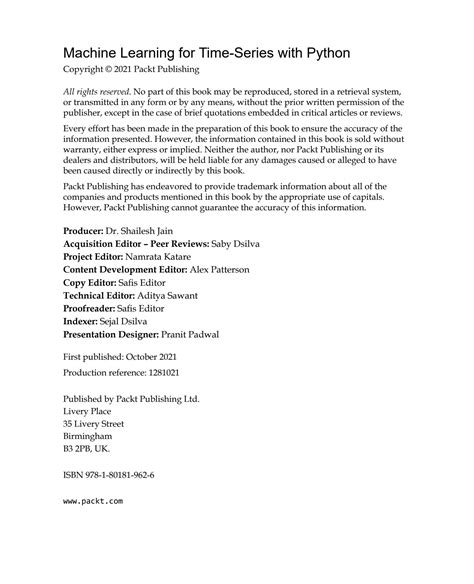 Solution Machine Learning For Time Series With Python Forecast Predict And Detect Anomalies