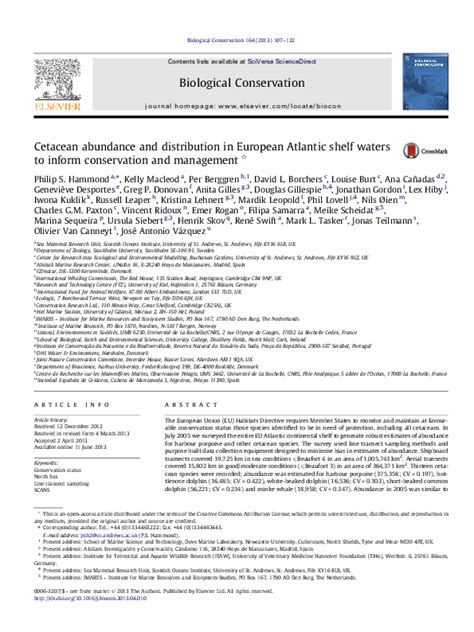 Pdf Cetacean Abundance And Distribution In European Atlantic Shelf Waters To Inform