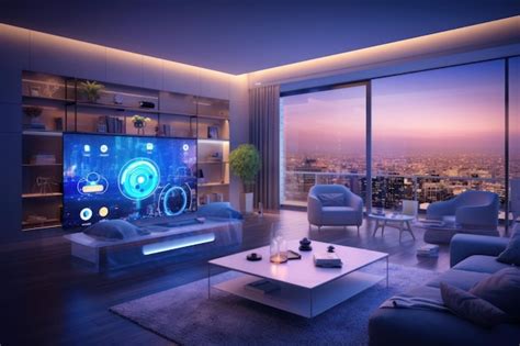 Photo Of A Smart Living Room Architecture Furniture Building Premium AI Generated Image