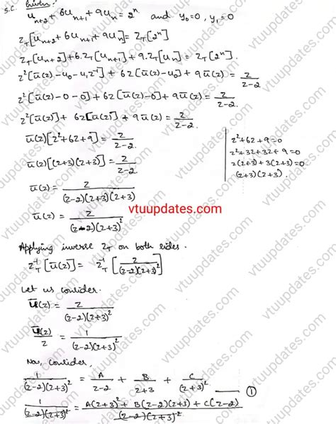 Using Z Transformation Solve The Difference Equation