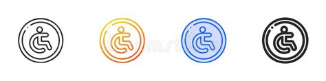 Accesibility Icon Thin Linear Gradient Blue Stroke And Bold Style