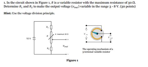 solved in the circuit shown in figure 1 r is a variable
