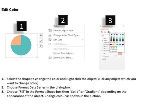five staged pie chart with result analysis powerpoint slides