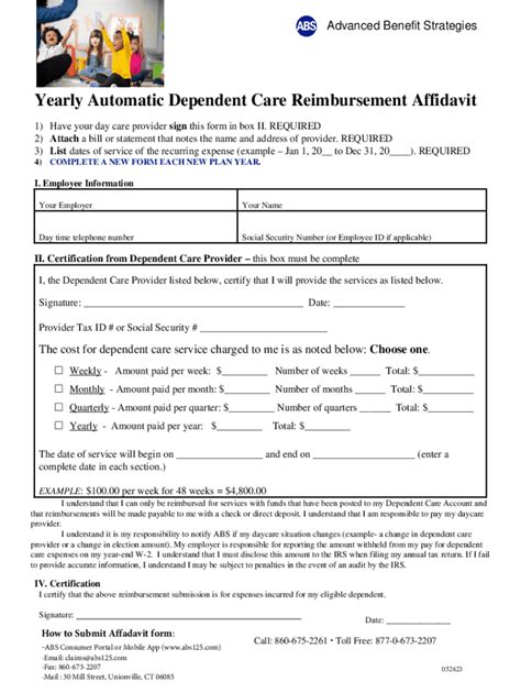 Fillable Online Dependent Care Form Fax Email Print Pdffiller