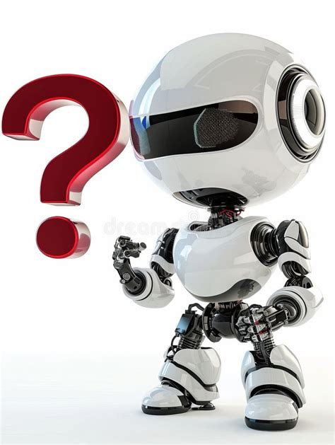 White Robot Question Mark Stock Illustrations 409 White Robot