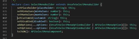 SelectMenuBuilder Doesn T Provide SpliceOptions Method Issue Discordjs Discord Js