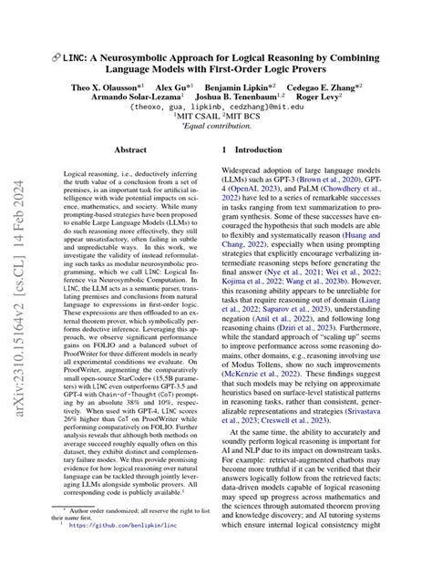 linc a neurosymbolic approach for logical reasoning by combining language models with first