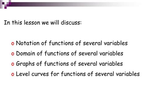 PPT Functions Of Several Variables Introduction To Functions Of Several Variables PowerPoint