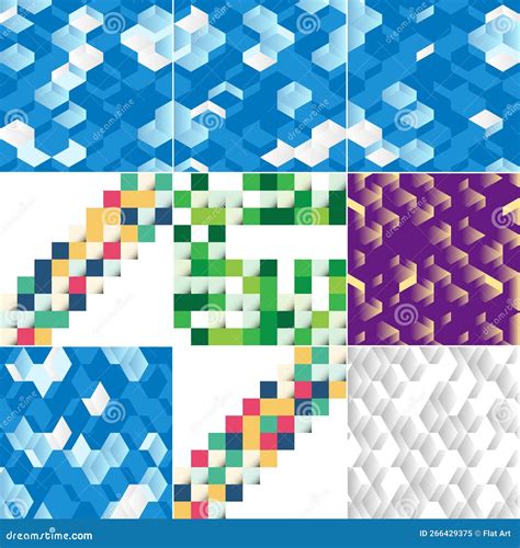 Abstract Colorful Square Background Pack Of 15 Stock Vector Illustration Of Abstraction Blank