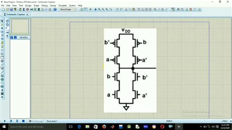 Exor Gate Using Cmos In Proteus Simulation Youtube