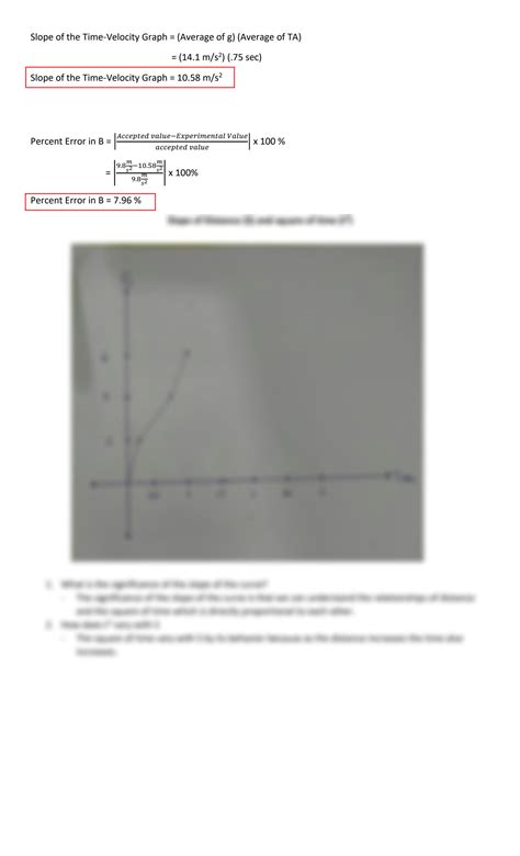 SOLUTION Experiment Physics Lab Uniformly Accelerated Motion Free Fall Studypool