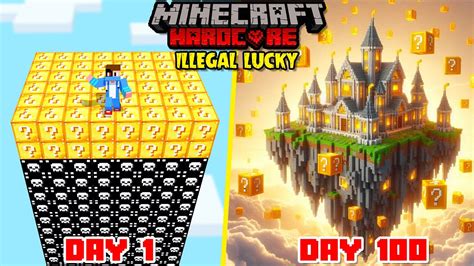 I Survived Days On ILLEGAL LUCKY CHUNK In Minecraft Hardcore HINDI FULL MOVIE YouTube