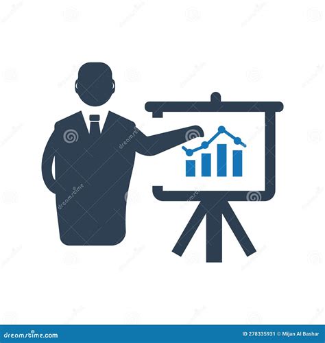Business Presentiongraphical Solutionbusiness Graph And Business Icon Stock Vector