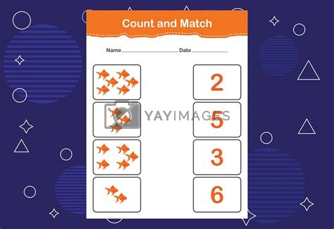 Count And Match With The Correct Number Matching Education Game Count How Many Items And