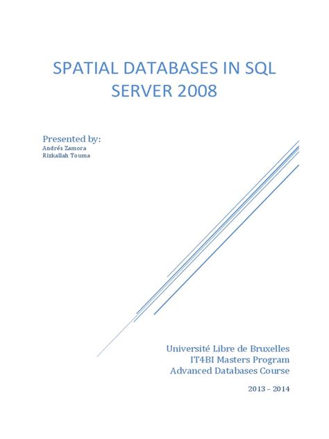 Spatial Databases With Sql Server Pdf Arc Gis Geographic