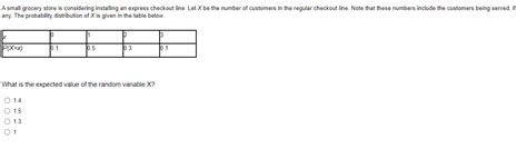 Solved What Is The Expected Value Of The Random Variable X Chegg