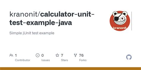 Github Kranonitcalculator Unit Test Example Java Simple Junit Test