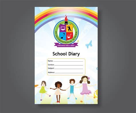 School Diary Cover Design In 2024 Diary Cover Design School Diary Diary Covers