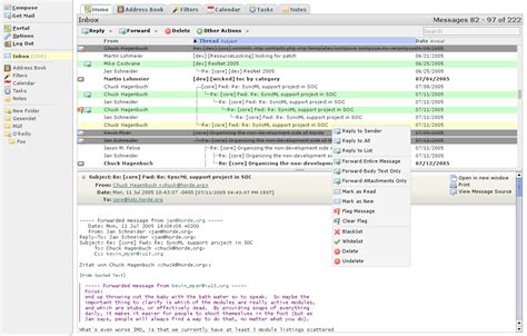 Screenshots Webmail The Horde Project