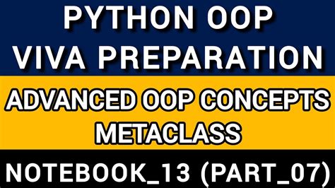 Oop Viva Preparation Metaclass Python Oop Tutorial For Beginners Youtube