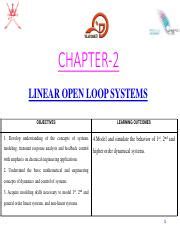 Chap Linear Open Loop Systems Pdf CHAPTER LINEAR OPEN LOOP SYSTEMS OBJECTIVES LEARNING