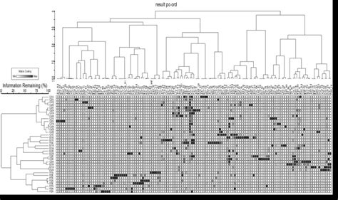 Two Way Cluster Dendrogram Twcd Generated Through Pc Ord Version 7