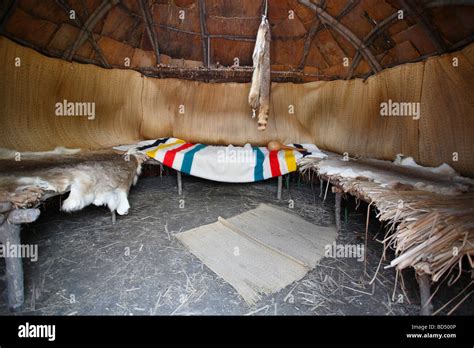 American Beds Historic History Inside Native Old Wigwam Woodland