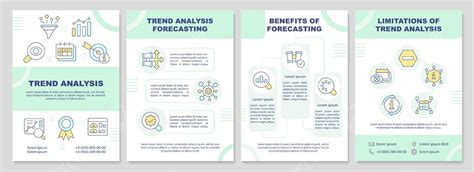 Trend Analysis In Forecasting Green Brochure Template Forecasting Stock Editable Vector