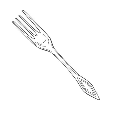 Hand Drawn Fork Sketch Illustration 53983234 Vector Art At Vecteezy