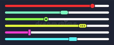 Modern Set With Slider Bar Ui Slider Bar For App And Web Site Stock