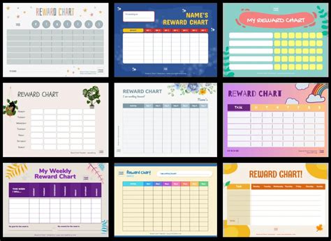 Free Editable Reward Chart Templates