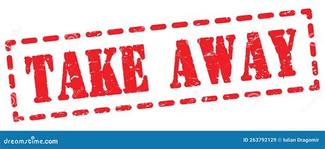 TAKE AWAY Text Written On Red Stamp Sign Stock Illustration