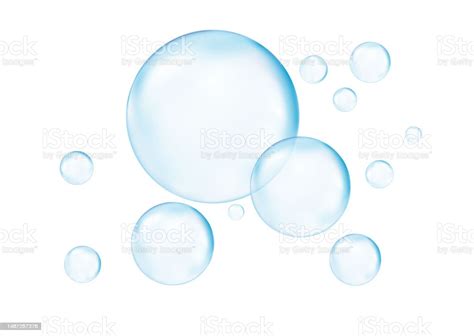현실적인 투명 3d 거품 수중 비누 방울 벡터 일러스트 레이 션 공 스포츠 장비에 대한 스톡 벡터 아트 및 기타 이미지 공 스포츠 장비 기포 깨끗한 Istock