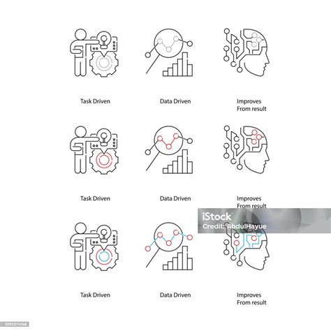 Machine Learning Algorithm Icons Streamlining Decisionmaking Processes