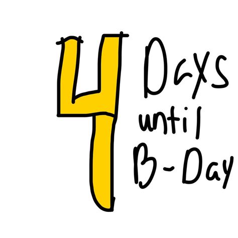 4 days until my birthday by fluttershyfan18 on deviantart